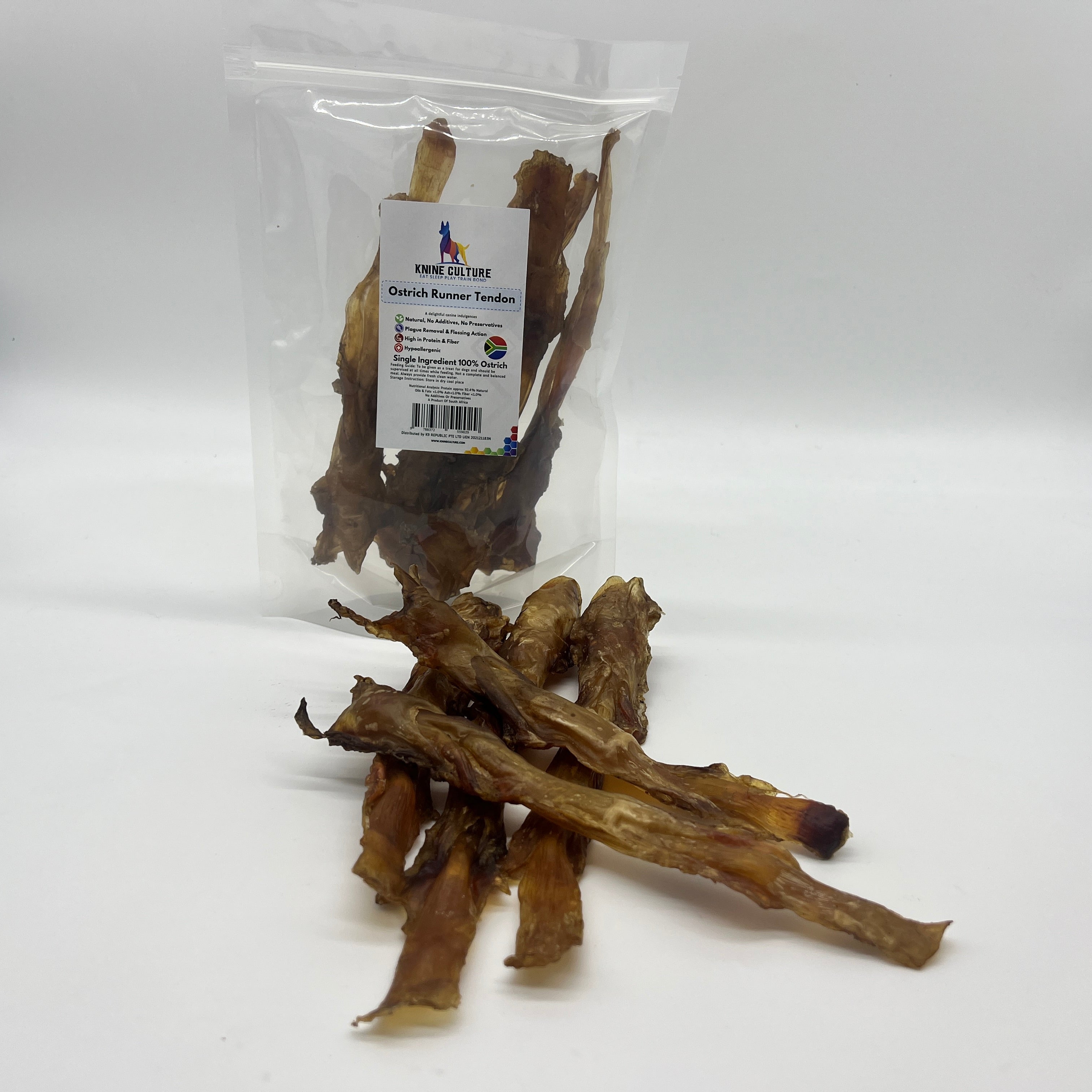 Ostrich Runner Tendon (Pack of 5) – k9culture