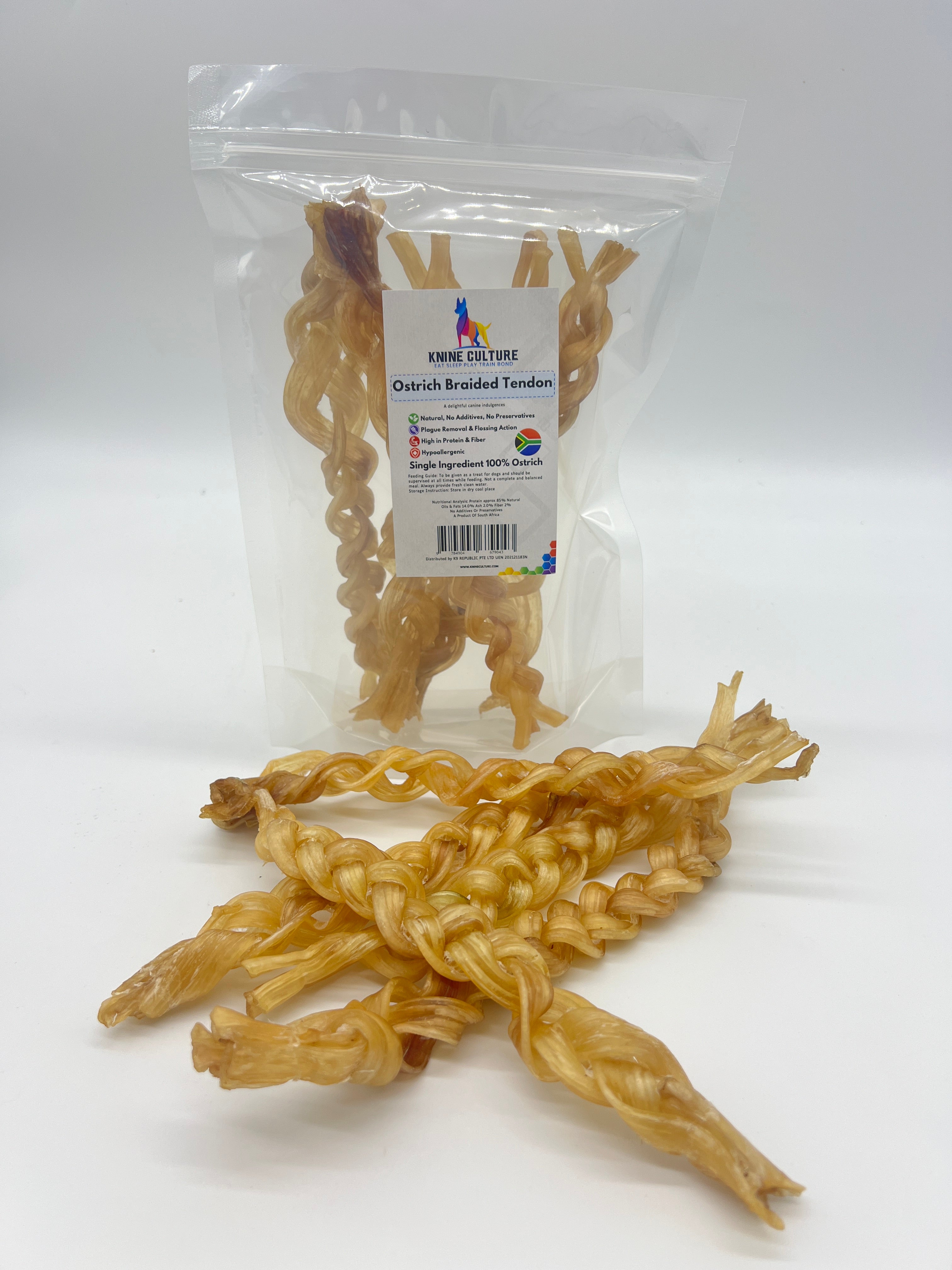 Ostrich Premium Braided Tendon (Pack of 5) – k9culture