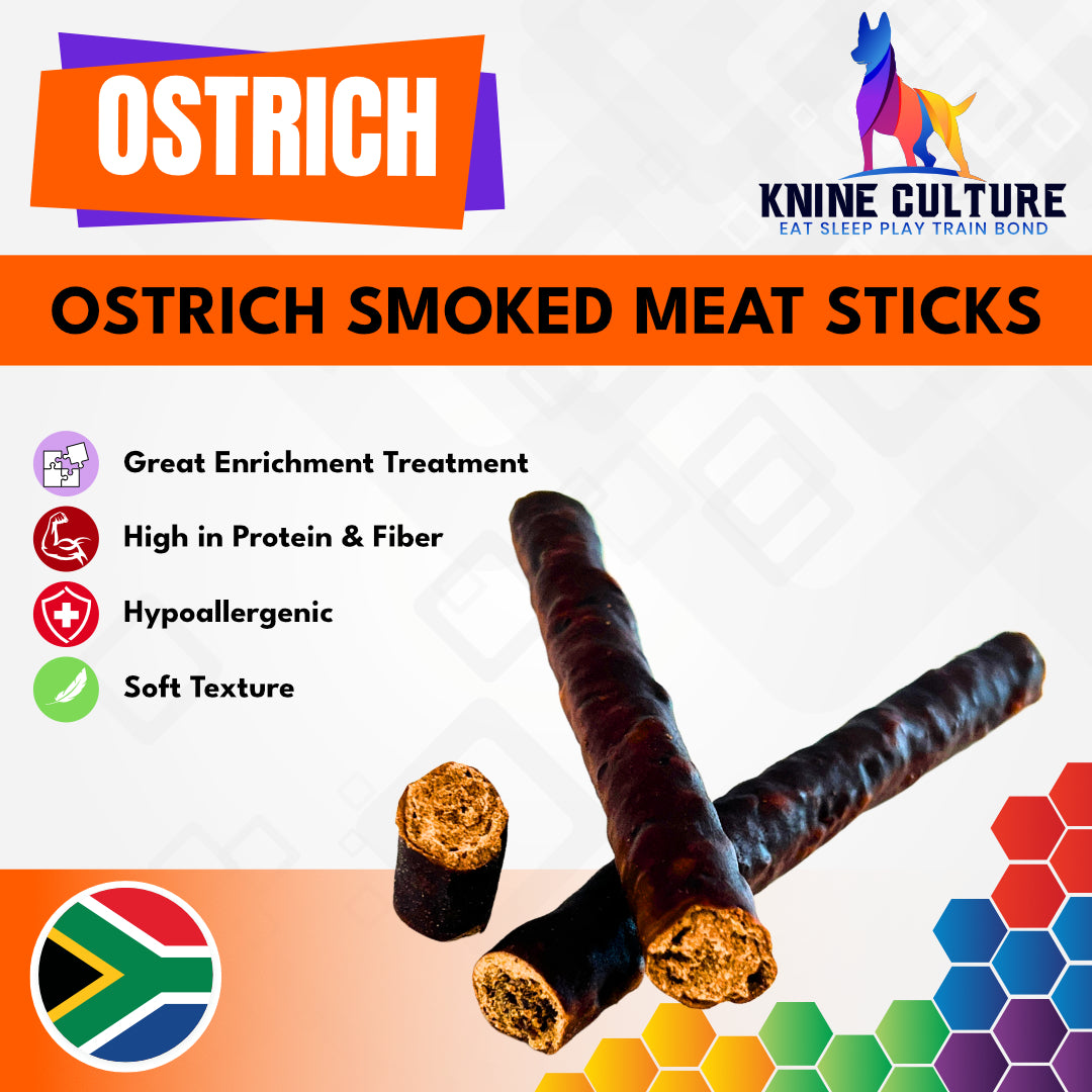 Ostrich Smoked Meat Sticks (3pc) – k9culture