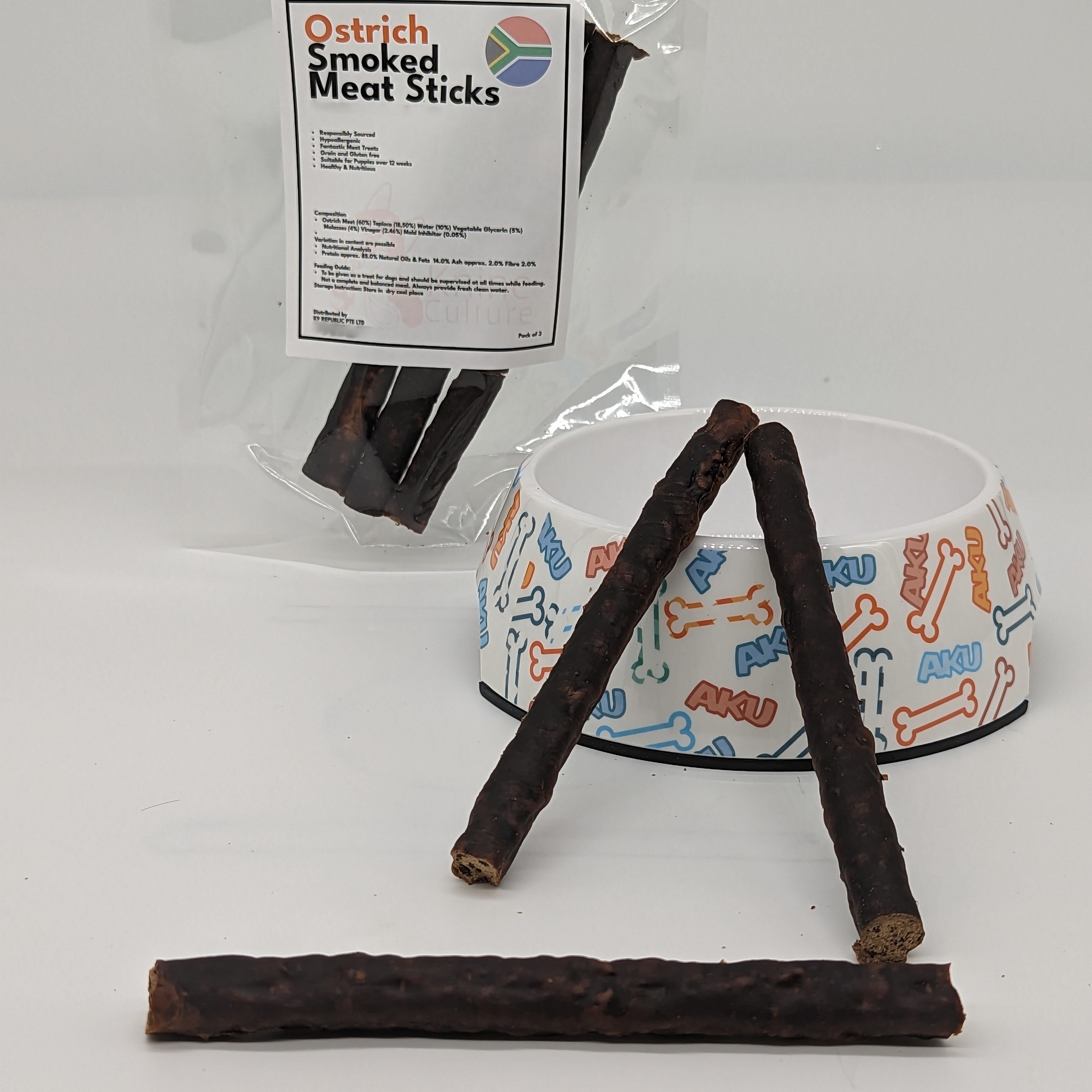 Ostrich Smoked Meat Sticks (3pc) – k9culture
